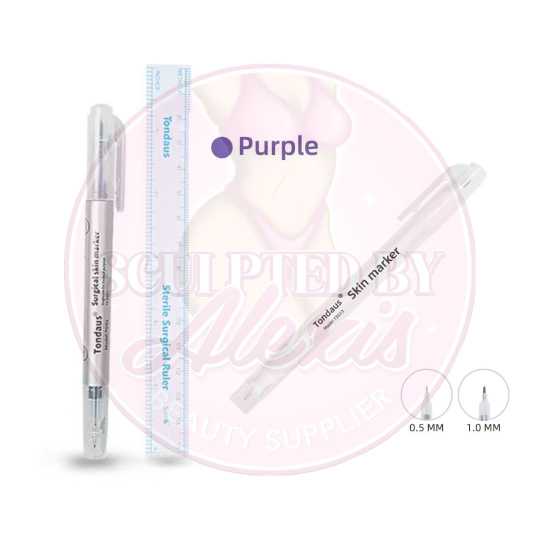 DOUBLE SIDED LIP/BODY MARKER + RULER – SCULPTED BY ALEXIS LLC
